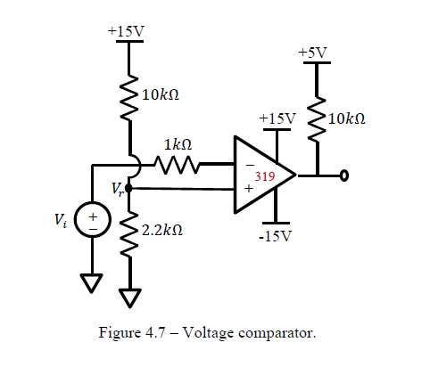 Solved Calculate the threshold input voltage, Vi, that will | Chegg.com