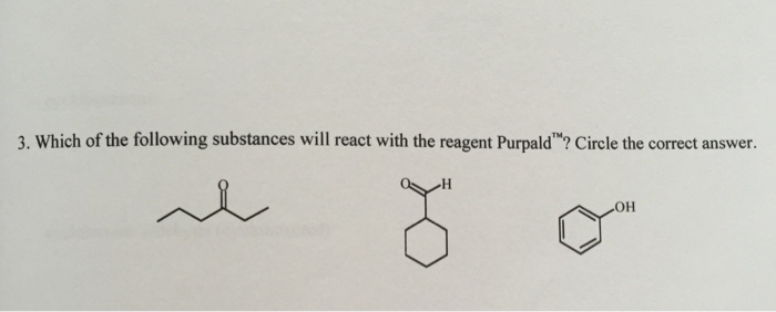 Solved 3. Which of the following substances will react with | Chegg.com