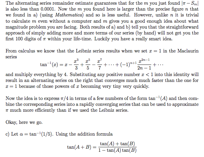 Solved The alternating series remainder estimate guarantees | Chegg.com