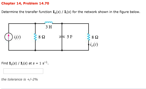 Solved Chapter 14, Problem 14.70 Determine the transfer | Chegg.com