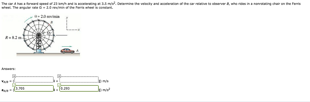 Solved The car A has a forward speed of 23 km/h and is | Chegg.com