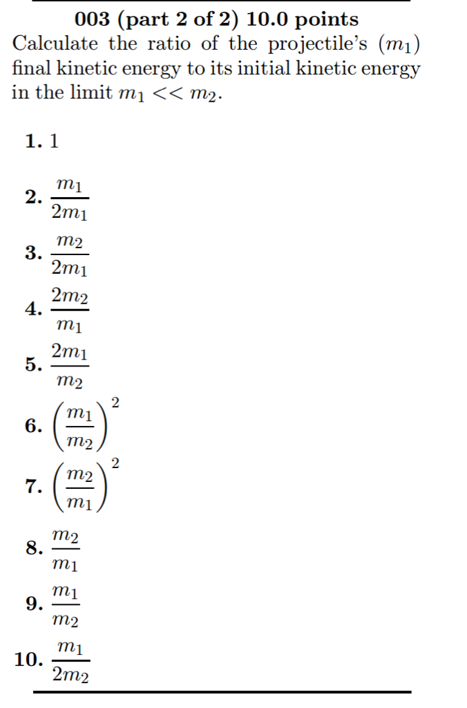 Solved Consider the head-on collision of two masses, m_1 = | Chegg.com Solved Consider the head-on collision of two masses, m_1 = | Chegg.com
