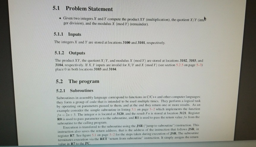 Solved 5.1 Problem Statement Given two integers X and Y | Chegg.com