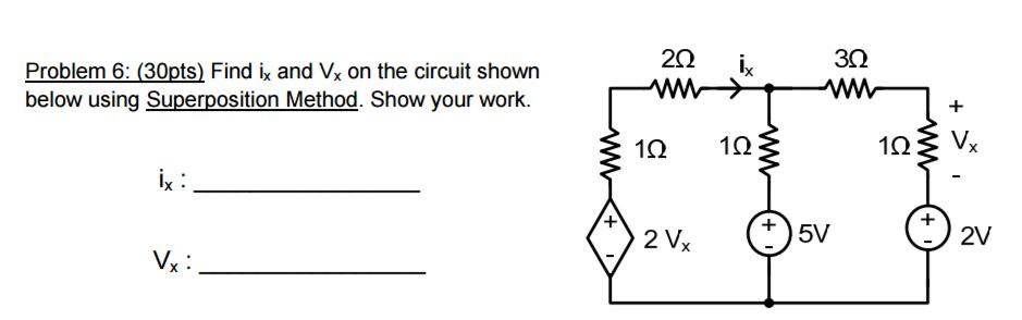 Solved Find i_x and V_x on the circuit shown below using | Chegg.com