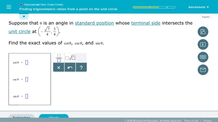 Solved Suppose that theta is an angle in standard position | Chegg.com