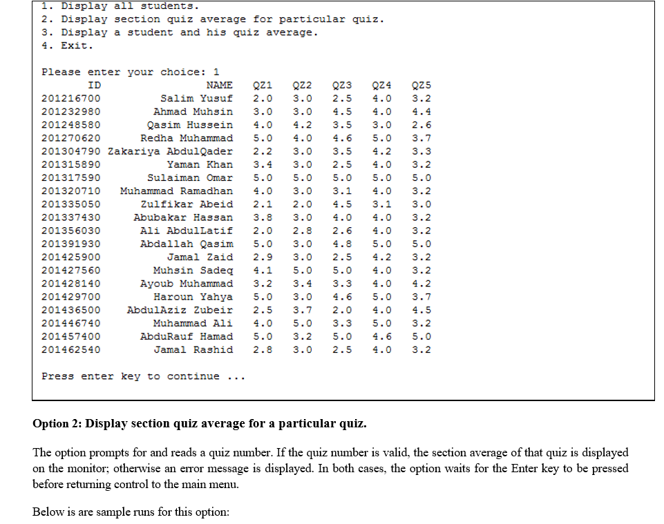 Consider a Student class that has: » private instance | Chegg.com