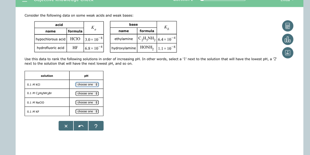 Solved Consider the following data on some weak acids and | Chegg.com