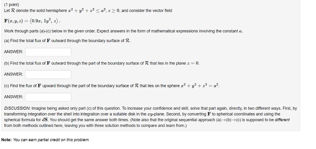 Solved Let R denote the solid hemisphere x2+y2+z2≤a2, z≥0, | Chegg.com