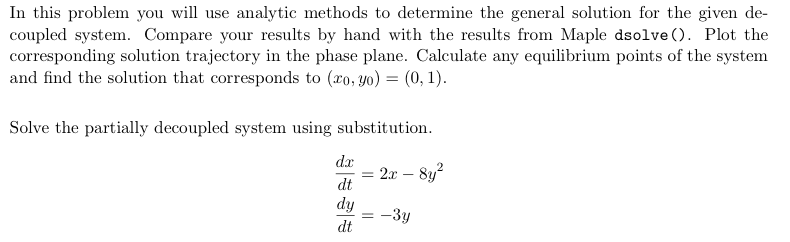Solved In this problem you will use analytic methods to | Chegg.com