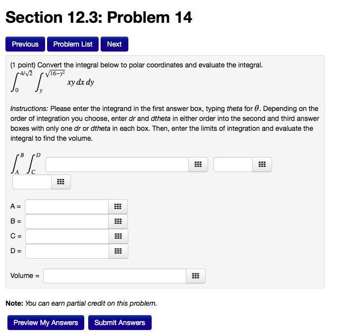 Solved Section 12.3: Problem 14 Previous Problem List Next | Chegg.com Solved Section 12.3: Problem 14 Previous Problem List Next | Chegg.com