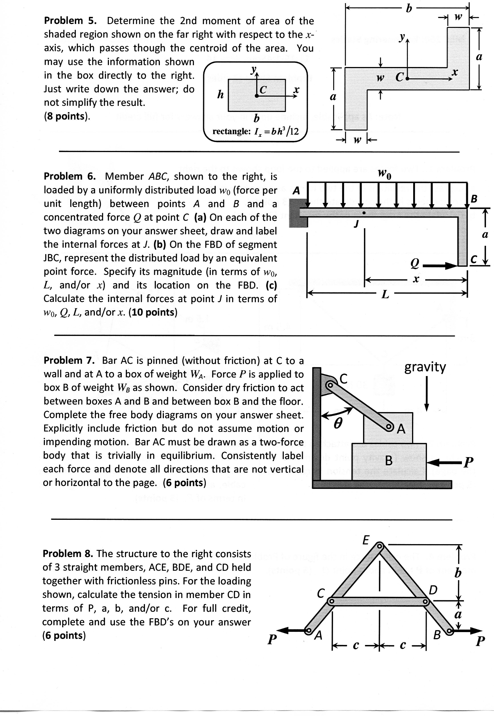 Need help with Statics Practice Exam. Please show | Chegg.com