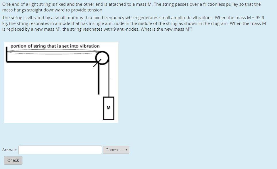 Solved One end of a light string is fixed and the other end | Chegg.com