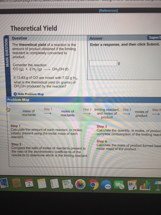 Solved The theoretical yield of a reaction is the amount of | Chegg.com