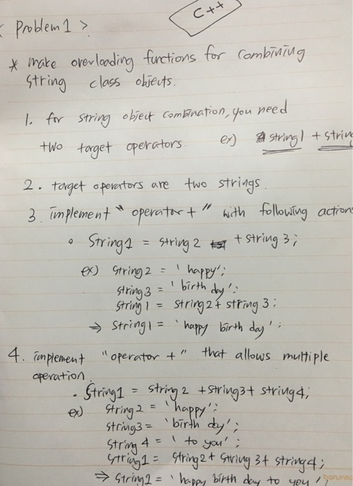 Solved Make Overloading Functions For Combining String Class 2039