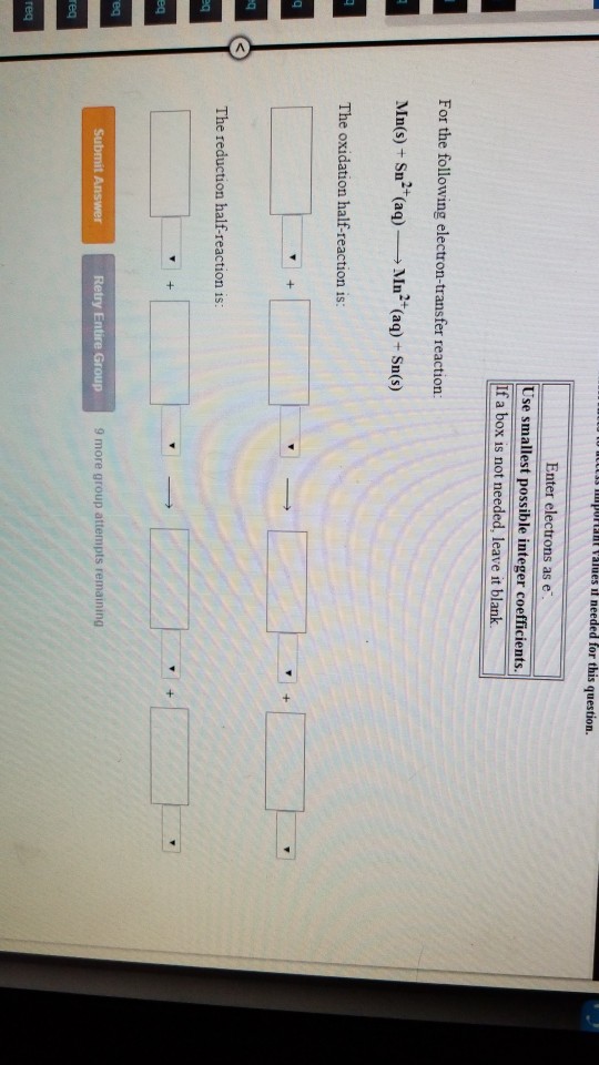 Solved Enter electrons ase Use smallest possible integer | Chegg.com