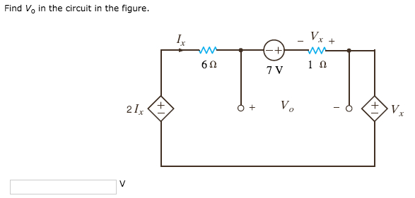 Solved Find V_o in the circuit in the figure. | Chegg.com
