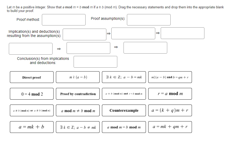 Solved Let m be a positive integer. Show that a mod mb mod m | Chegg.com