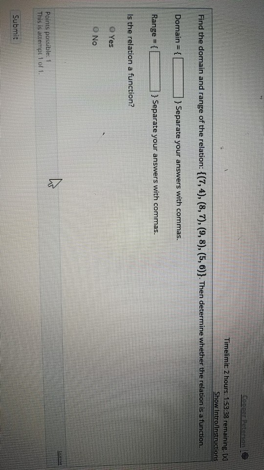 Solved : Functions and Function Notation Due Date 2Exam 1 2 | Chegg.com