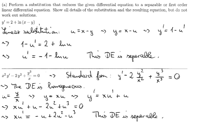 Solved Perform a substitution that reduces the given | Chegg.com