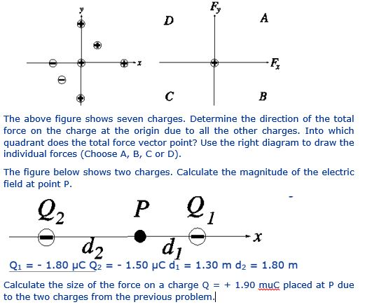 Solved The above figure shows seven charges. Determine the | Chegg.com