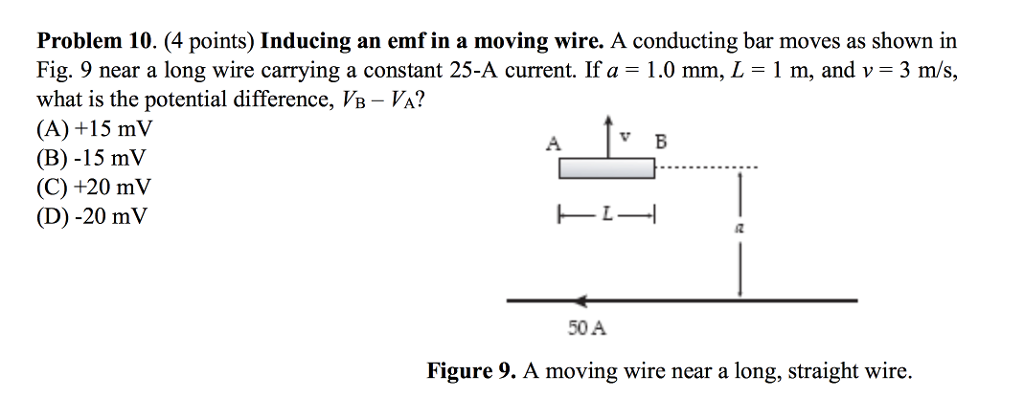 Solved Problem 10. (4 points) Inducing an emf in a moving | Chegg.com