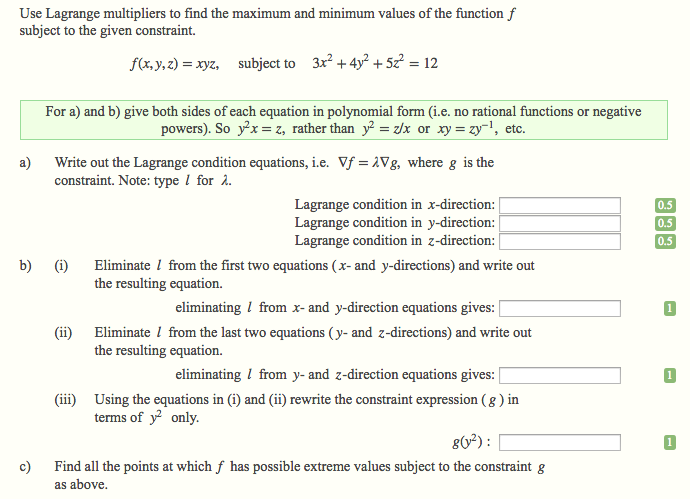 Solved Use Lagrange multipliers to find the maximum and | Chegg.com