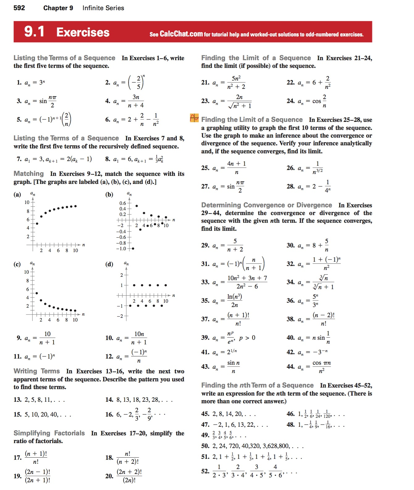 Solved 592 Chapter 9 Infinite Series Exercises See | Chegg.com
