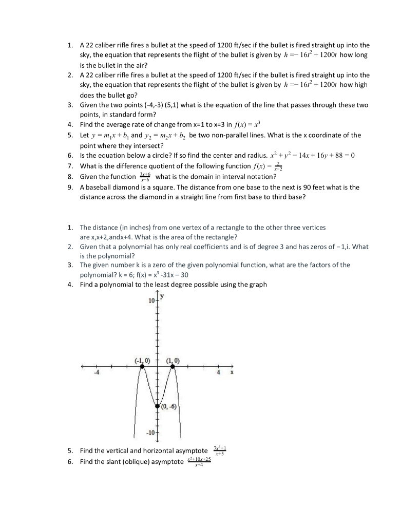 Solved Pre-Calc Examples Complete a table of values to four | Chegg.com