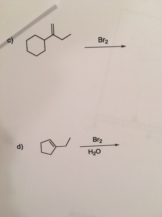 Solved Write the structures for the major organic products | Chegg.com