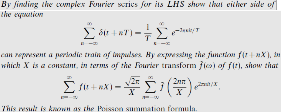 Solved By finding the complex Fourier series for its LHS | Chegg.com