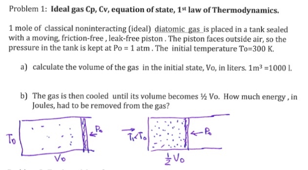 Solved: Ideal Gas Cp, Cv, Equation Of State, 1^st Law Of T... | Chegg.com