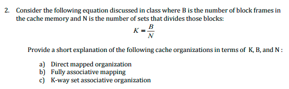 Solved Consider the following equation discussed in class | Chegg.com