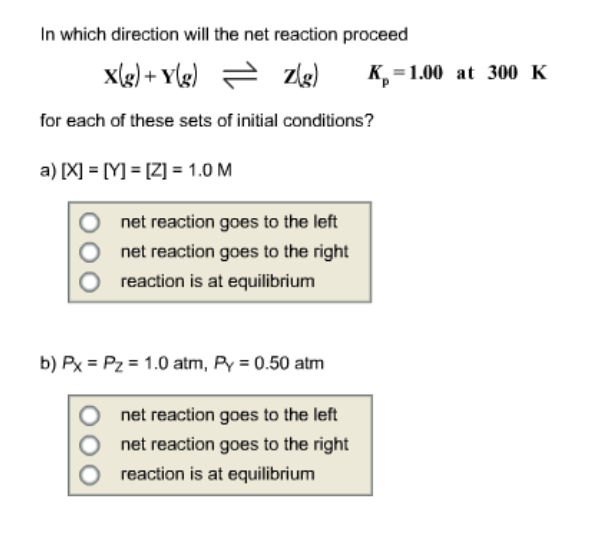 Solved In which direction will the net reaction proceed for | Chegg.com