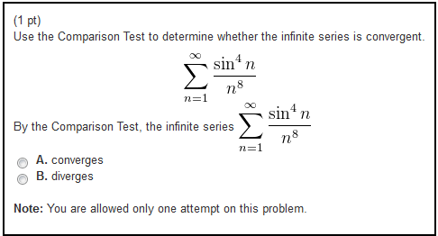 Solved Use the Comparison Test to determine whether the | Chegg.com