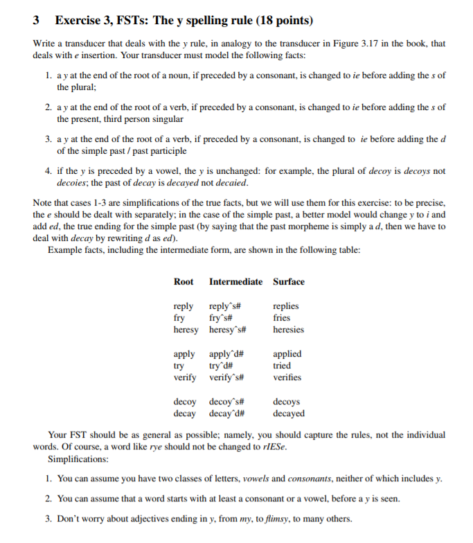Solved Section 3.6 Transducers and Orthographic Rules 21 | Chegg.com