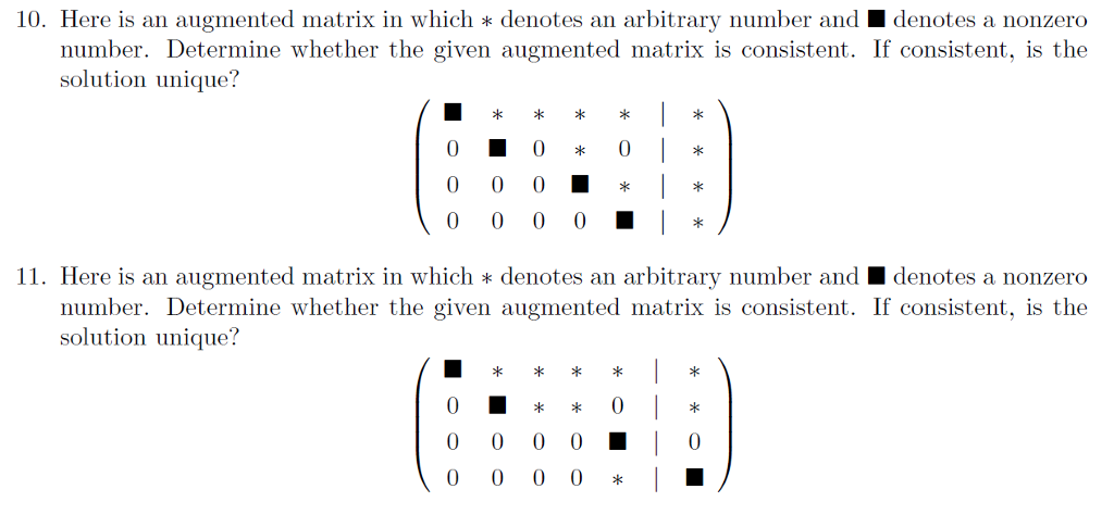 Augmented Matrix Augmented Matrix