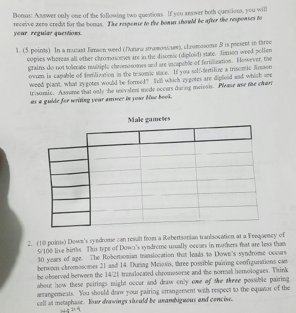 Solved Bonus: A nswer only one of the following two | Chegg.com