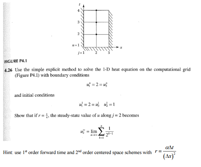 Solved Use the simple explicit method to solve the l-D | Chegg.com
