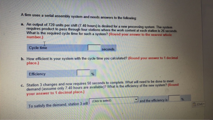 Solved A firm uses a serial assembly system and needs | Chegg.com