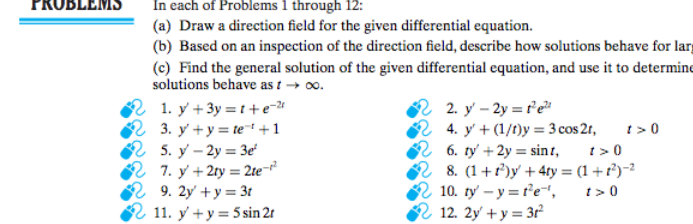 Solved In each of Problems 1 through 12: (a) Draw a | Chegg.com