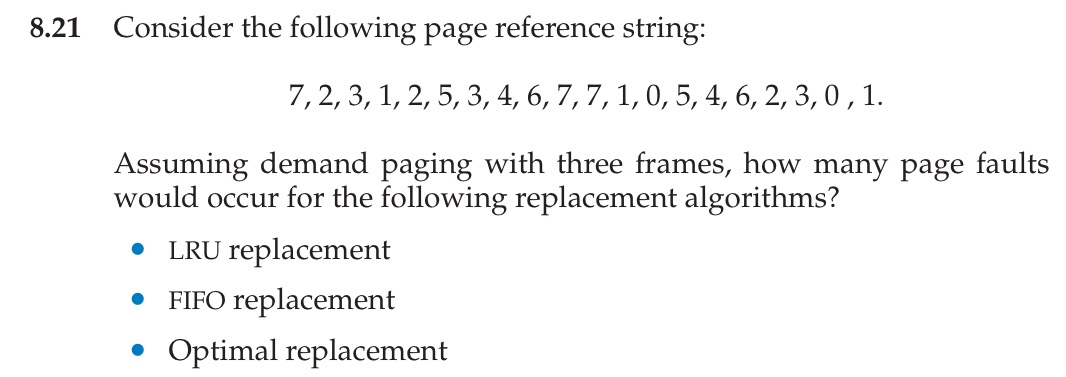 Consider The Following Page Reference String