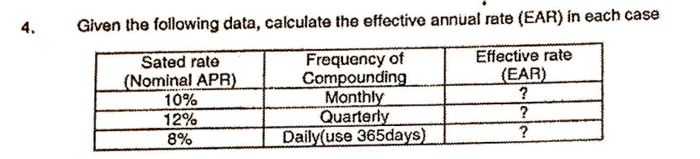 Solved Given the following data, calculate the effective | Chegg.com