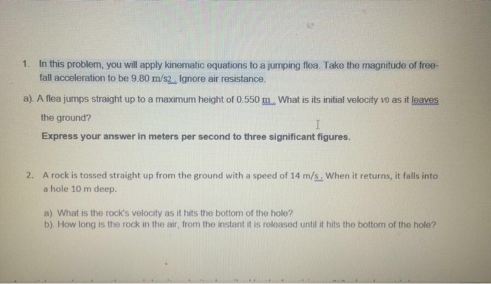 Solved In this problem, you will apply kinematic equations | Chegg.com