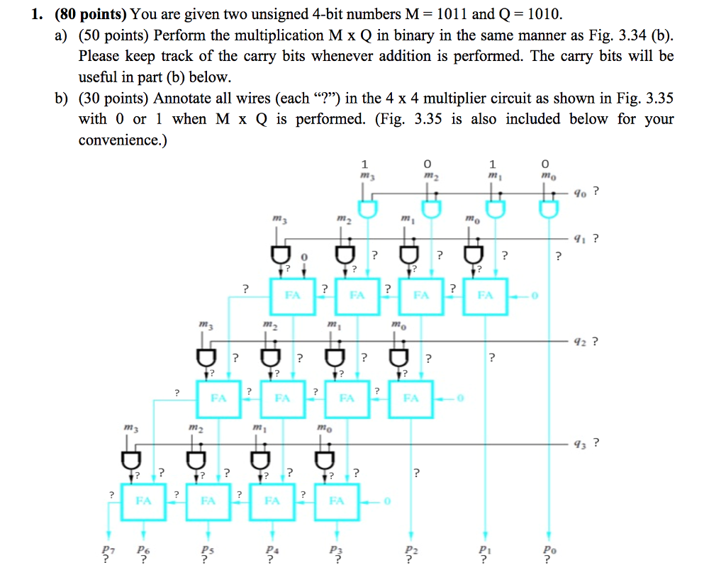 Solved 1. 1010 (80 points) You are given two unsigned 4-bit | Chegg.com Solved 1. 1010 (80 points) You are given two unsigned 4-bit | Chegg.com