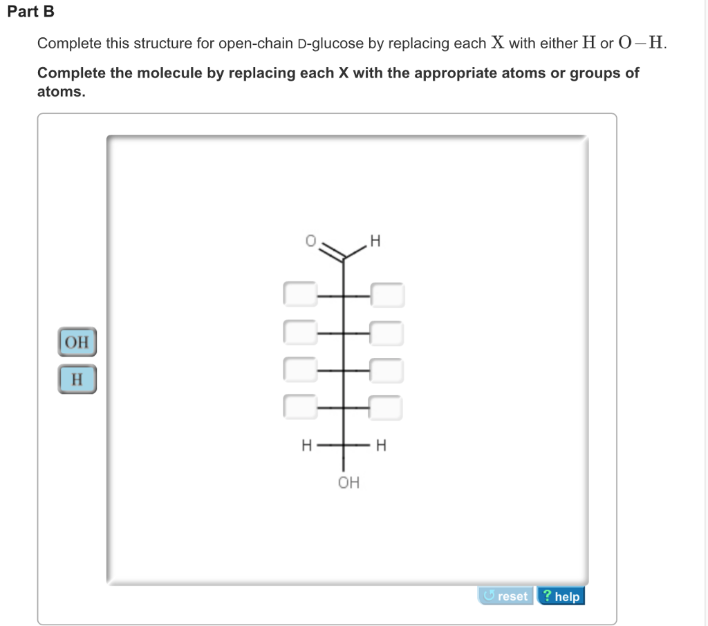 Solved Complete This Structure For Open Chain D Glucose By 2101