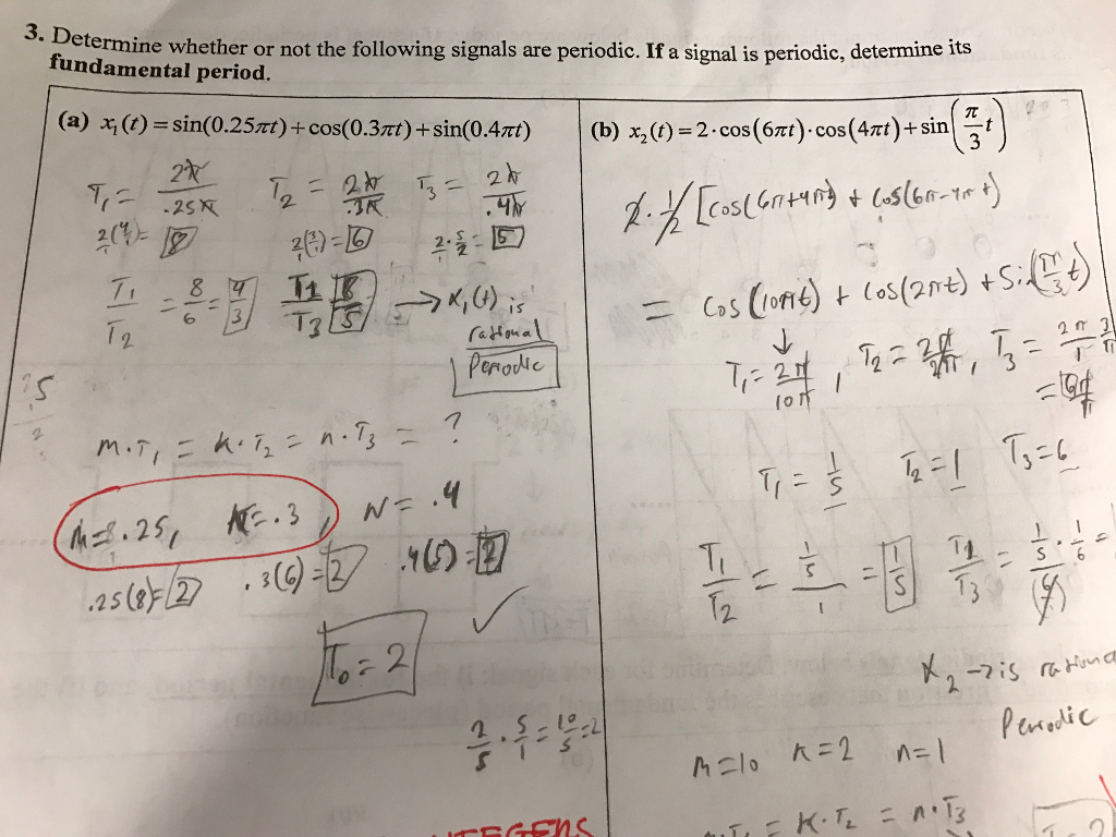 Solved 3. Determine whether or not the following signals are | Chegg.com