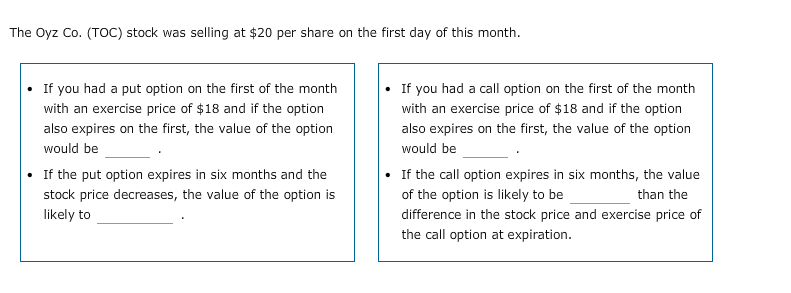 Solved option gives the option holder the right to sell an | Chegg.com