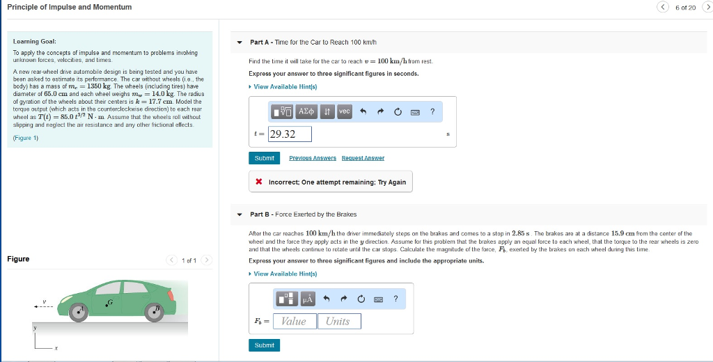 Solved Principle of Impulse and Momentum Learning Goal: Part | Chegg.com