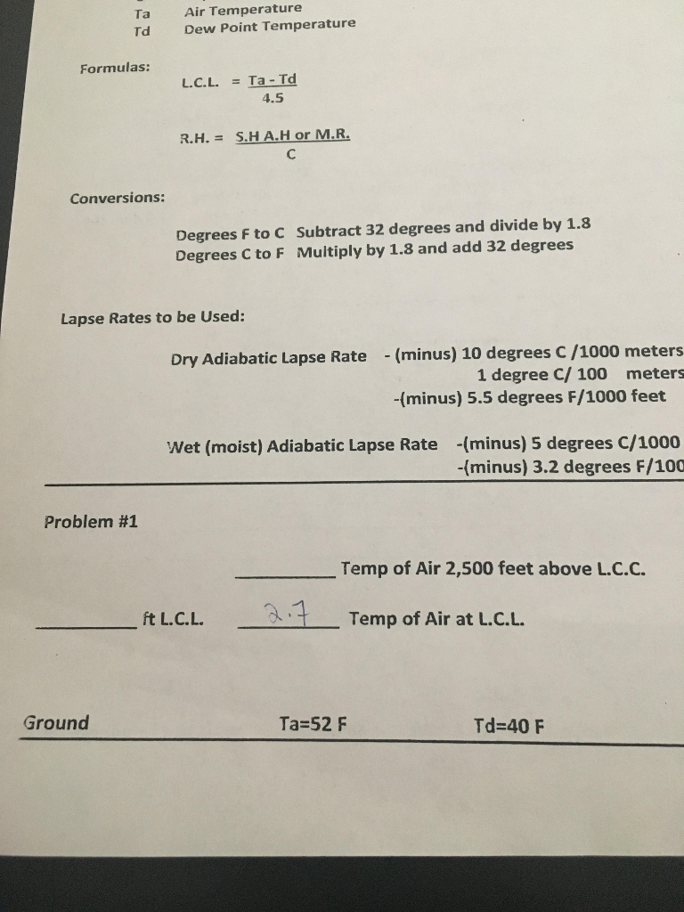 Solved Terms: L.C.L. Lifting Condensation Level Terms: | Chegg.com
