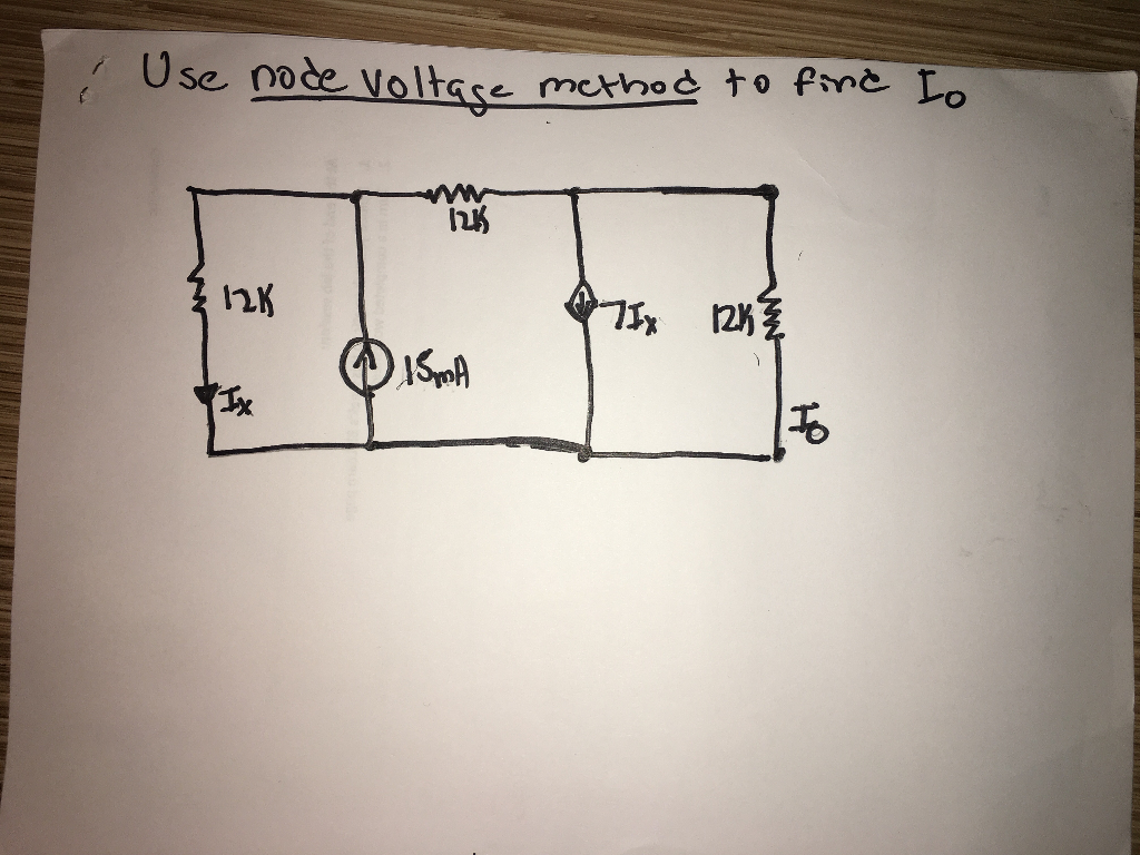 Solved Use Node-Voltage methods to find I0. Note:All | Chegg.com
